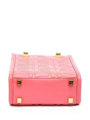 Fendi 2010-2026 Mini Zucca Embossed Leather Sunshine Shopper Tote Satchel