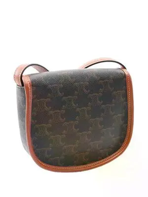 Celine 2015-2026 Mini Triomphe Coated Canvas Besace Crossbody Bag