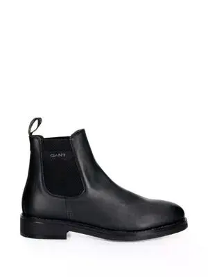 Gant Elasticated Leather Chelsea Boots - Black