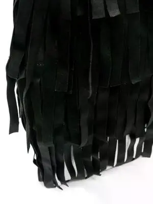 LA MILANESA Large Aretha Fringed Shoulder Bag - Black