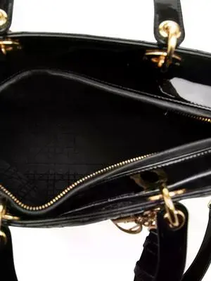 Dior 2017 Large Patent Cannage Lady Satchel
