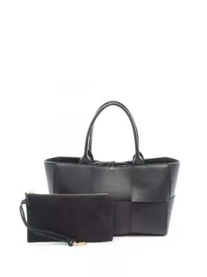 Bottega Veneta 2012-2026 Small Nappa Maxi Intrecciato Arco Tote Bag - Black