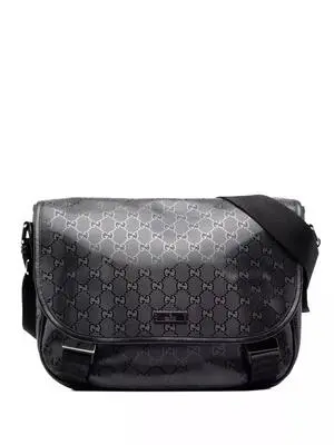 Gucci 2000-2015 Gg Imprime Crossbody Bag - Black