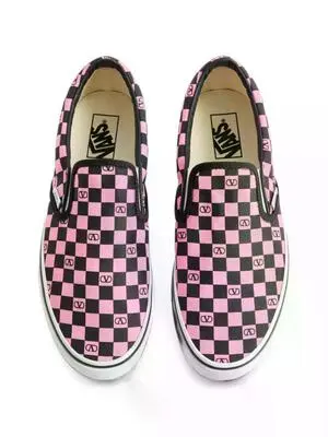 Valentino Garavani Vlogo Checkerboard Canvas Sneakers