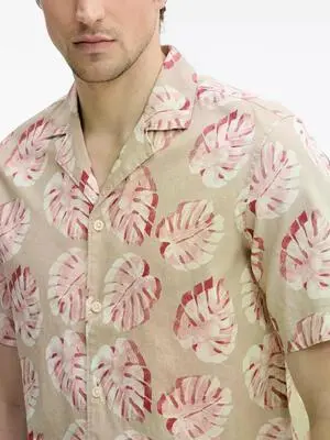 Marc O'polo Leaf-print Short-sleeve Shirt