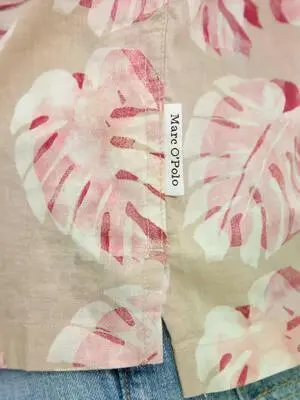 Marc O'polo Leaf-print Short-sleeve Shirt
