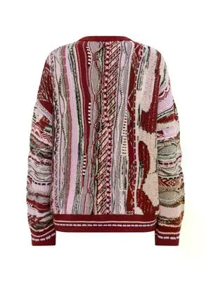 LANEUS Jacquard-knit Boxy Sweater
