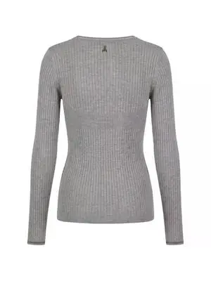 Patrizia Pepe Ribbed-knit Long-sleeve Sweater