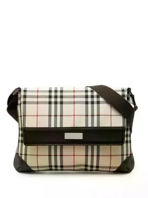 Burberry 2000-2017 House Check Canvas Flap Crossbody Bag