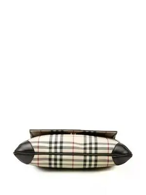 Burberry 2000-2017 House Check Canvas Flap Crossbody Bag