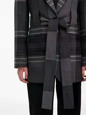 FERRAGAMO Plaid-pattern Belted Jacket