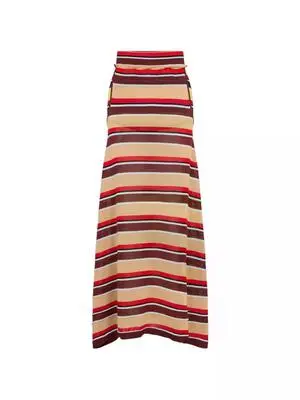 Rabanne Striped Semi-sheer Maxi Skirt