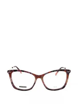 Missoni Zigzag-print Cat-eye Glasses - Silver