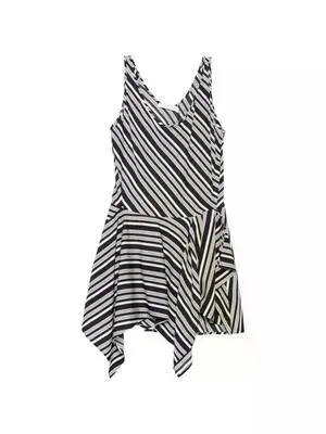 IRO PARIS Unya Striped Asymmetric Mini Dress