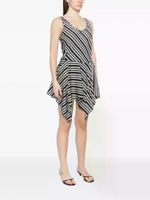 IRO PARIS Unya Striped Asymmetric Mini Dress