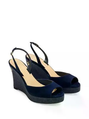 Jennifer Chamandi Nino 105 Raffia Wedge Sandals
