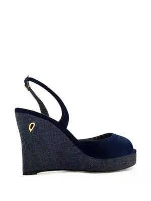 Jennifer Chamandi Nino 105 Raffia Wedge Sandals