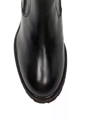 CAFÈNOIR Panelled Leather Ankle Boots