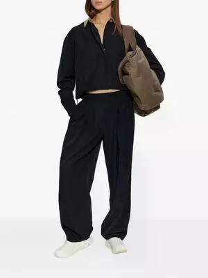 RETHINKIT STUDIOS Contrast-collar Drawstring T-shirt