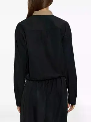 RETHINKIT STUDIOS Contrast-collar Drawstring T-shirt