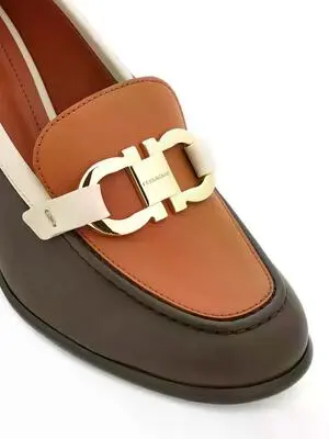 FERRAGAMO Gancini Buckle Leather Pumps