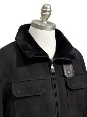 POCHE PARIS Shearling-collar Pocket-detail Jacket