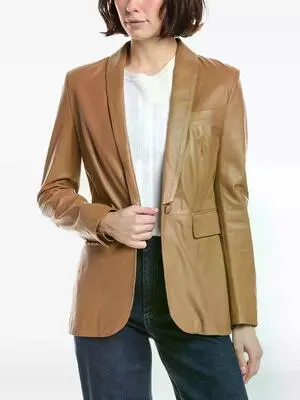 Eleventy Tailored Leather Blazer