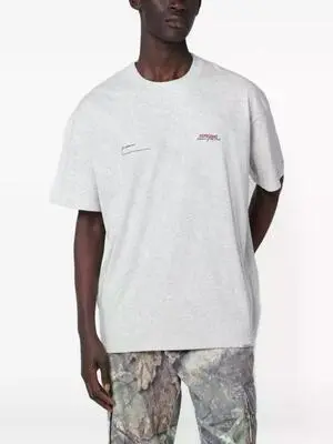 REPRESENT Logo-print Cotton T-shirt - Grey