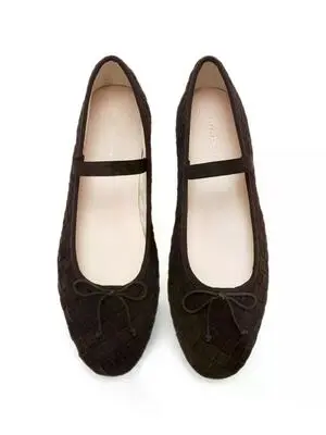 LOEFFLER RANDALL Leonie Woven Ballet Flats - Brown