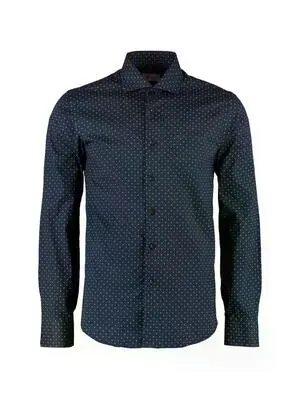 THE (ALPHABET) Printed Cotton Shirt - Blue