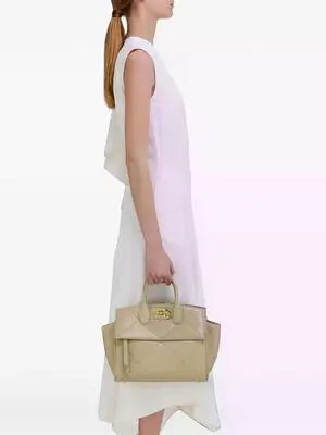 FERRAGAMO Quilted Leather Tote Bag