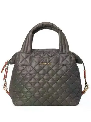 Mz Wallace Small Sutton Deluxe Quilted Tote Bag - Grey