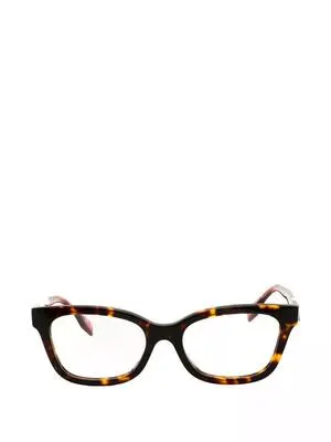 Tory Burch Tortoiseshell-effect Rectangle-frame Glasses - Brown