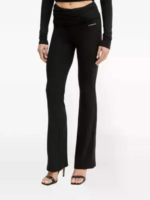 LA MANIA Jake Logo-print Flared Trousers