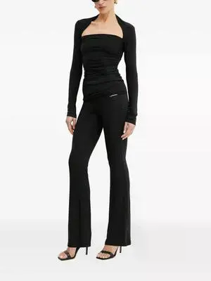 LA MANIA Jake Logo-print Flared Trousers