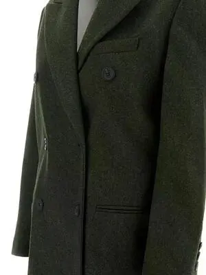 SCHNEIDERS Double-breasted Virgin Wool Coat