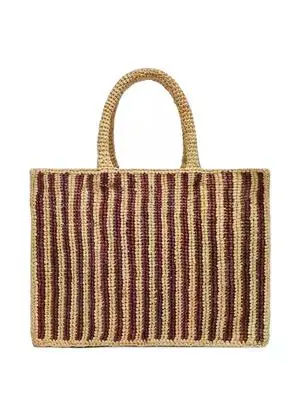 MC2 SAINT BARTH Colette Striped Raffia Tote Bag