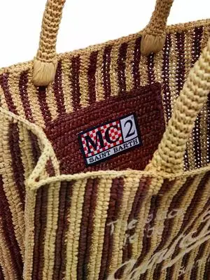 MC2 SAINT BARTH Colette Striped Raffia Tote Bag