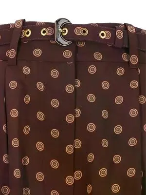 Zimmermann Geometric-print Belted Trousers - Brown