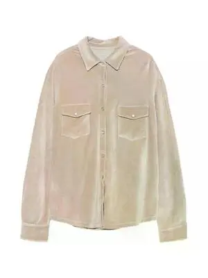 Majestic Filatures Velvet-effect Chest-pockets Shirt - Neutrals