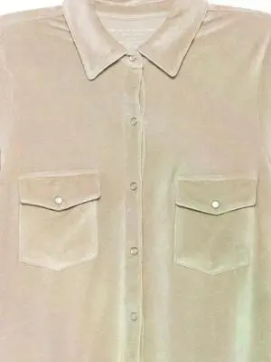 Majestic Filatures Velvet-effect Chest-pockets Shirt - Neutrals