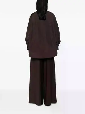 CO.GO Belted Balloon-sleeve Shirt - Brown
