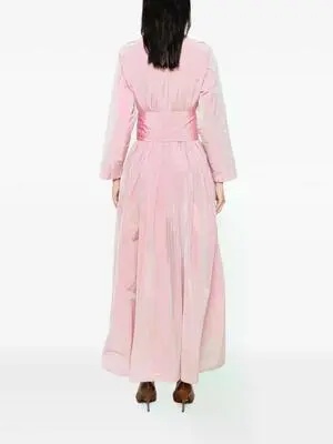 CO.GO Belted Long-sleeve Maxi Dress