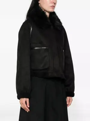 BETTA CORRADI Faux-fur Collar Cropped Jacket