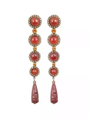 JENNIFER BEHR Rafferty Crystal-embellished Drop Earrings