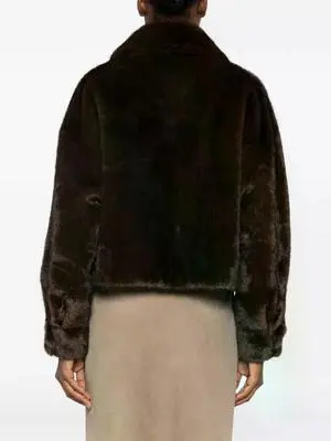BETTA CORRADI Faux-fur Flap-pockets Jacket