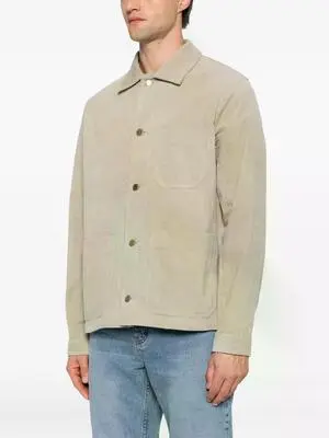 A.p.c. Rodney Corduroy Patch-pocket Shirt Jacket - Neutrals