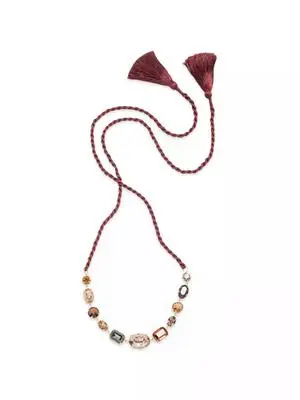 JENNIFER BEHR Leah Crystal-embellished Tassel Necklace