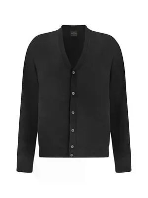 Paul & Shark Button-up Merino Wool Cardigan - Black
