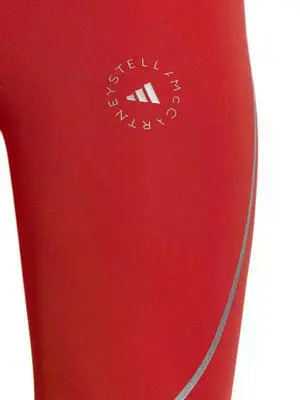 Adidas By Stella McCartney Reflective-trim Logo-print Leggings